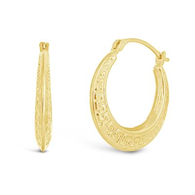 10K Yellow Greek Key Pattern Creole | Charm Diamond Centres